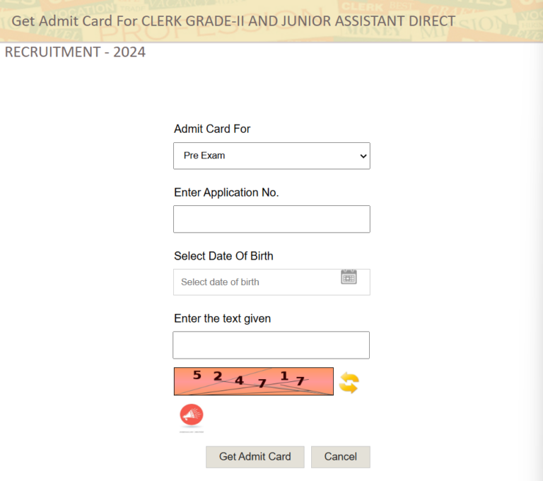 RSMSSB LDC/Junior Assistant Typing Test Admit Card 2025