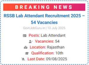 RSSB Lab Attendant Recruitment 2025 - 54 Vacancies